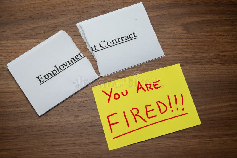 Torn Employment Contract and Dismissal Stock Image - Image of letter ...