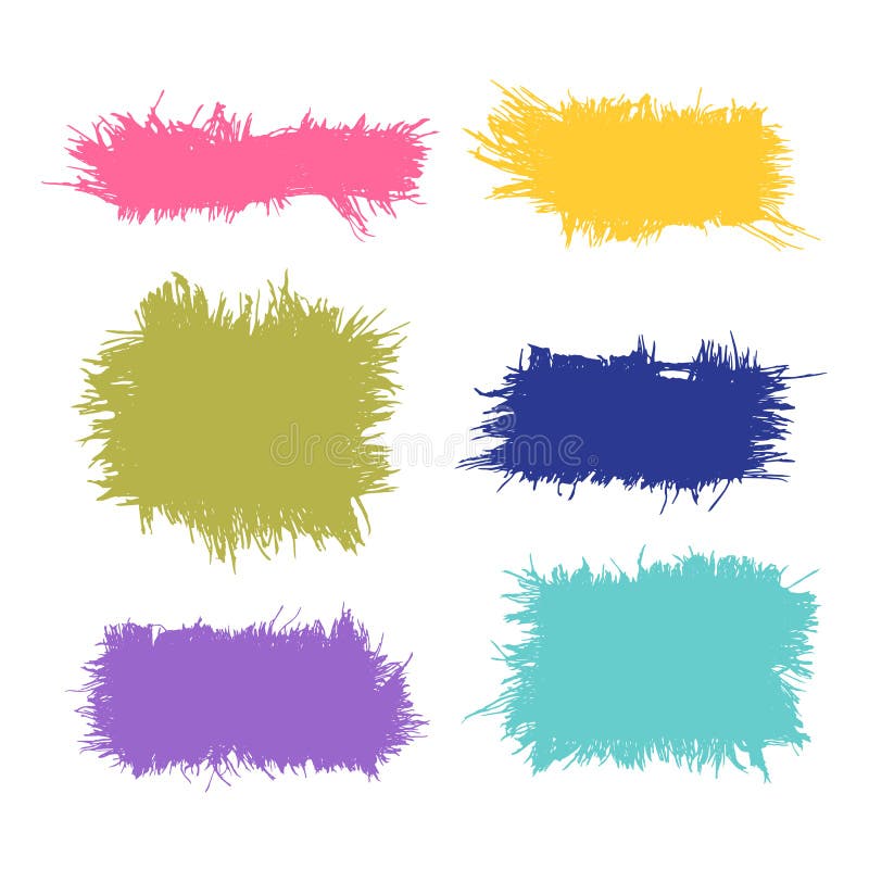 Torn Fabric Patchs Set, Distressed Frames, Vector Illustration Stock ...