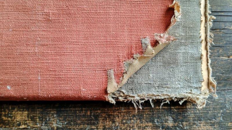 Torn Fabric Revealing Layers of Aged Material Stock Illustration ...