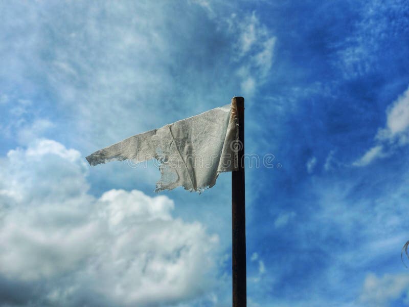 Torn White Flag Surrender