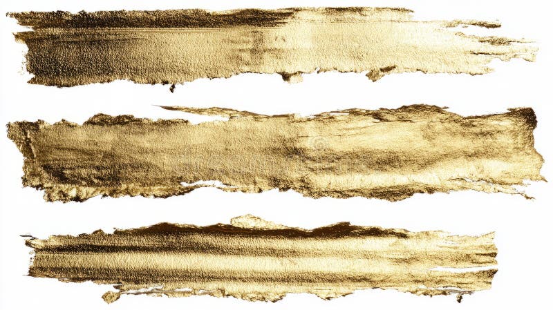 Torn Gold Foil Strips and Sheets, Shiny and Rough Edges, Metallic Texture Elements Stock Image ...