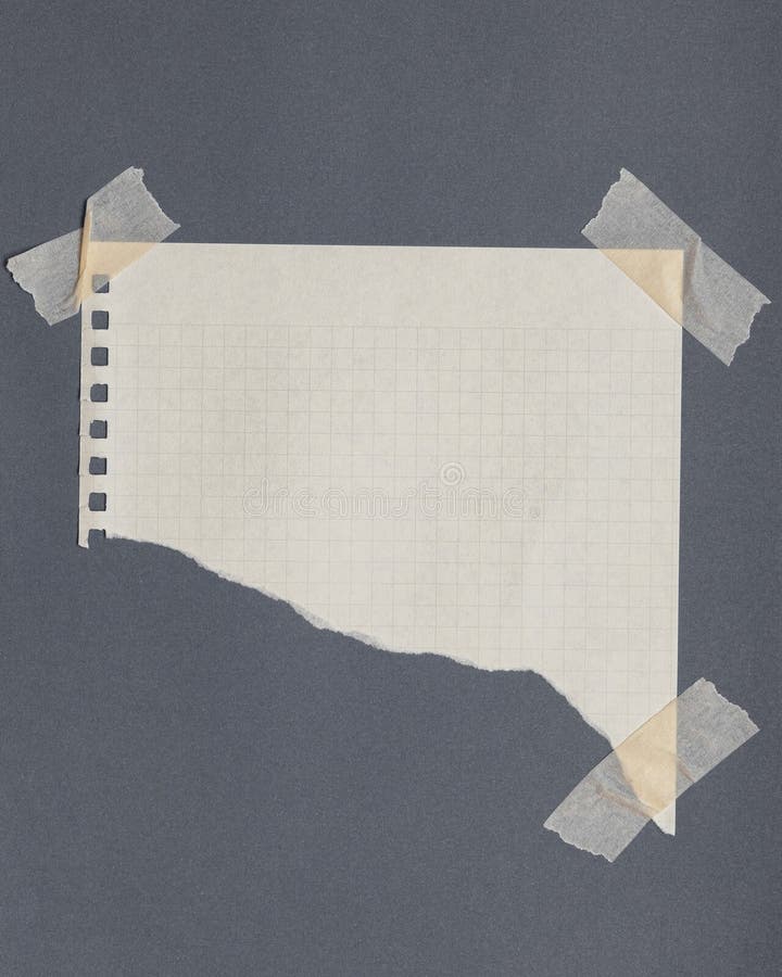 Torn Graph Paper with Adhesive Tape, Scraps of Paper on Sticky Tape ...