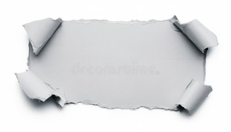 Torn Gray Paper Texture Background Design Element Elegant Ripped Page ...