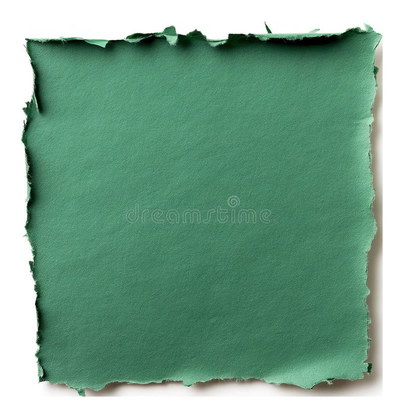 Torn Green Paper Square with Rough Edges, Textured Background. Creative ...