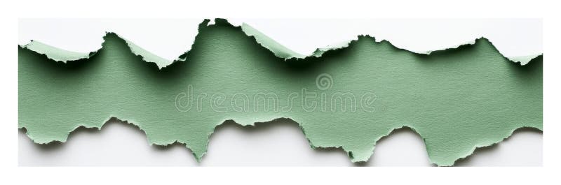 Torn Green Paper Texture with Jagged Edges, Abstract Design. Creativity ...