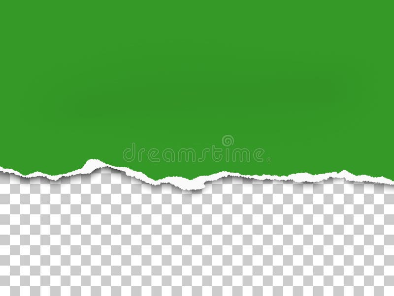 Torn a Half Sheet of Green Paper from the Bottom. Vector Template Paper ...
