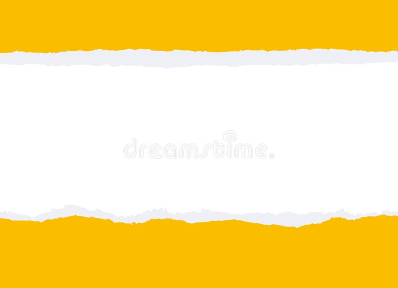 Torn a Half Sheet. Ripped Squared Horizontal Paper Strips Stock Vector ...