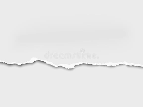 Torn a Half Sheet of White Paper from the Bottom. Vector Paper Template ...