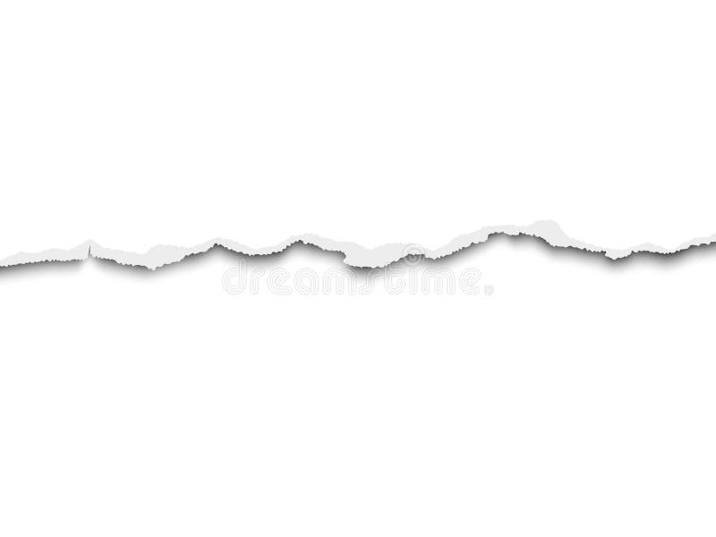 Torn a Half Sheet of White Paper from the Bottom Placed on Transparent ...