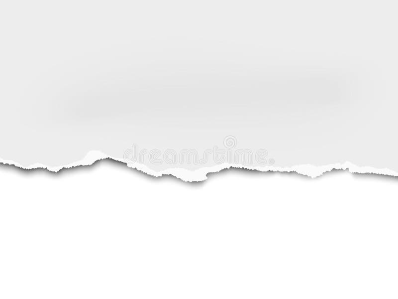 Torn a Half Sheet of White Paper from the Bottom Placed on Transparent ...