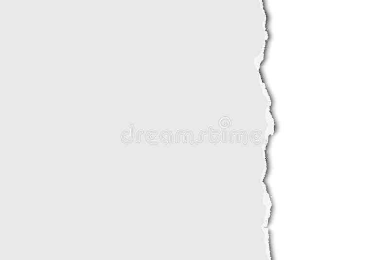 Torn a Half Sheet of Green Paper from the Bottom on White Background ...