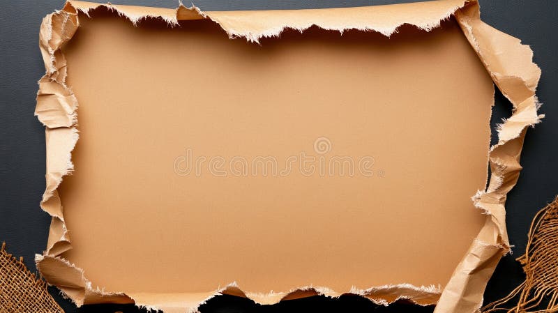 Torn Kraft Paper with Rustic Edge, Perfect for Creative Projects and S ...