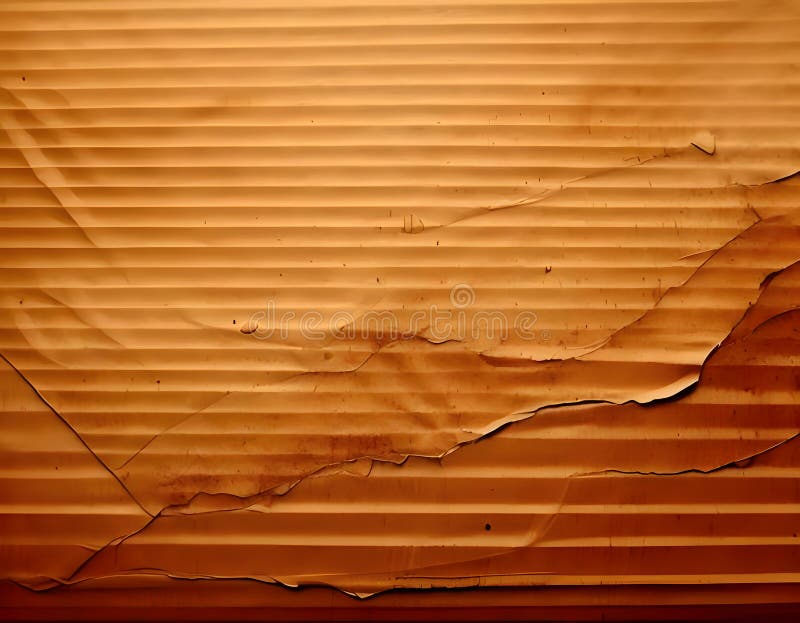 Torn and Layered Cardboard with Horizontal Lines Creates a Textured ...