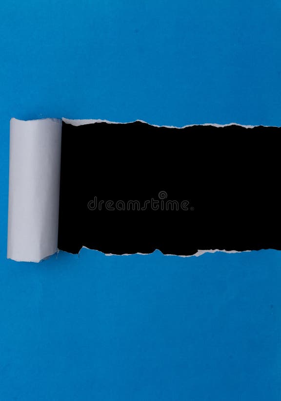 Torn Light Blue Paper with White Copyspace for Your Message Stock ...