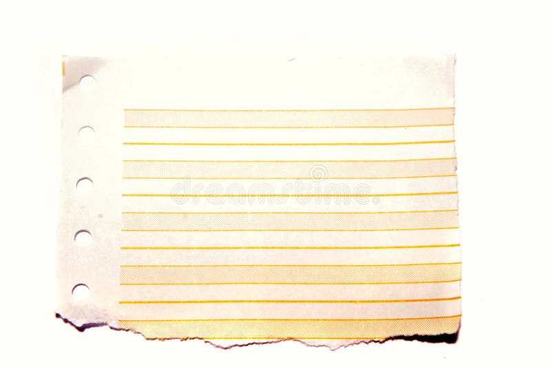 Torn lined computer paper stock image. Image of small - 6517775