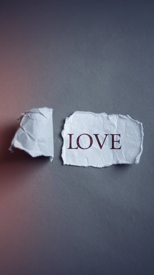 Torn Love Paper Crumpled, Symbolizing Complexity and Vulnerability ...