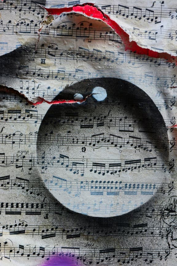 Torn music notes stock image. Image of harmony, decorative - 44051397