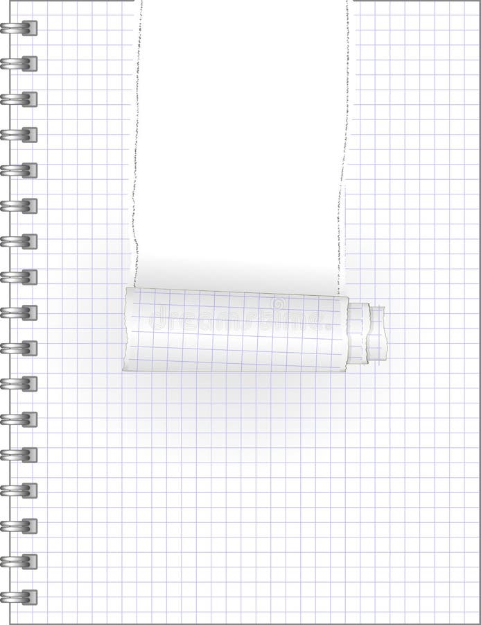 Torn notebook stock vector. Illustration of empty, paper - 106233979