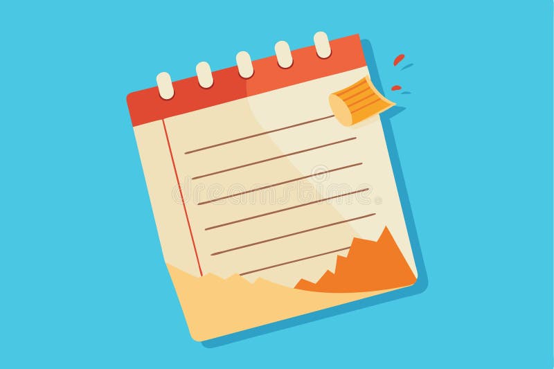 A Torn Notepad Sheet Featuring an Important Reminder is on a Vibrant ...