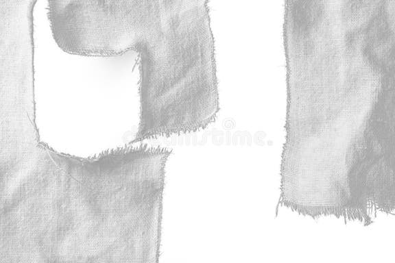 Torn Old White Rag with Holes on a White Background, Canvas Stock Photo ...