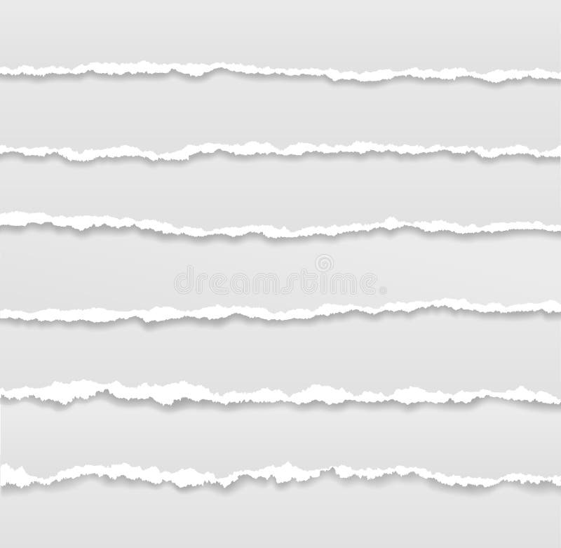 Torn Page Borders. Ripped Edges Paper Banner, Header Design. Tear of ...