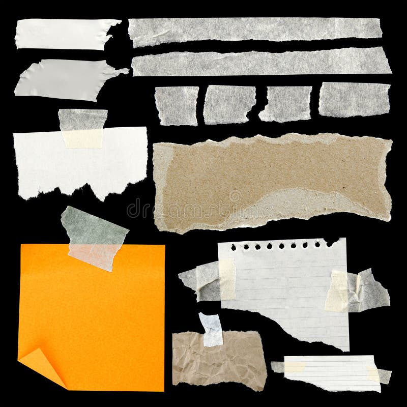 Torn Paper With Masking Tape Stock Photo - Image of white, label: 5854434