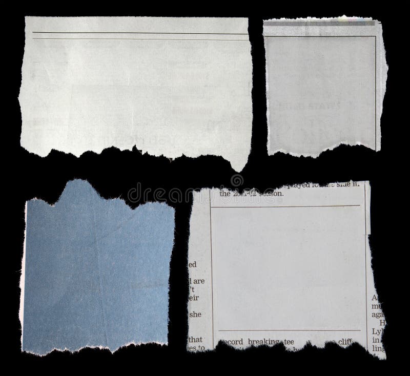 Torn paper stock image. Image of empty, frayed, newspaper - 24038561