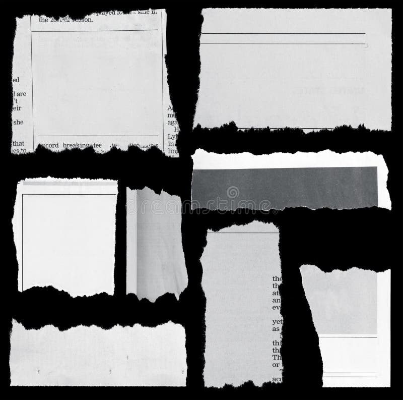 Torn paper stock photo. Image of edges, advertising, newsprint - 24027384