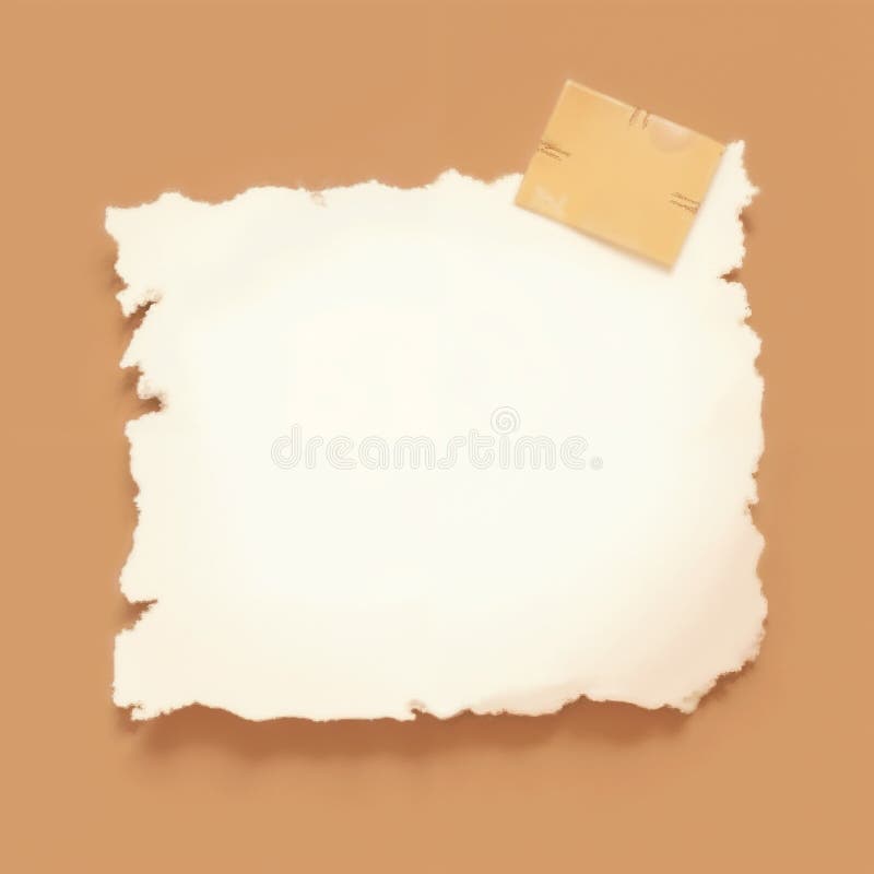 Torn Paper with Adhesive Note on a Warm Background, Creative Mood ...