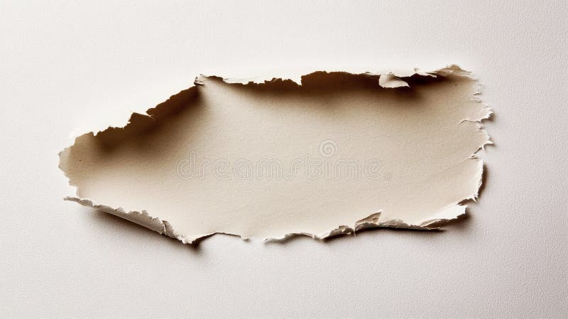 Torn Paper Background Revealing Layer Underneath with Rough Edges ...