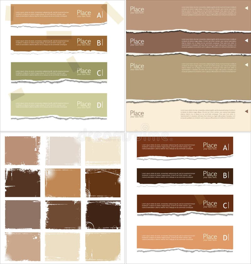 Torn Paper Background with Space for Text, Collection Stock ...
