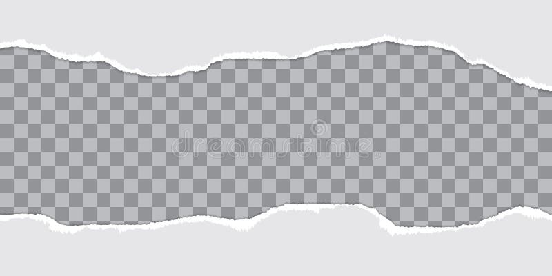 Torn Paper Banner Template. Ripped Squared Horizontal White Paper ...