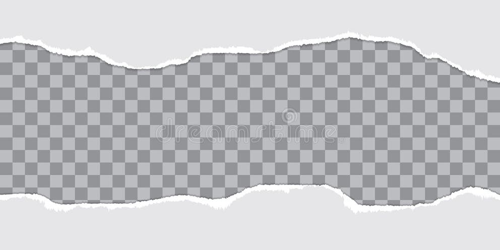 Torn Paper Banner Template. Ripped Squared Horizontal White Paper ...