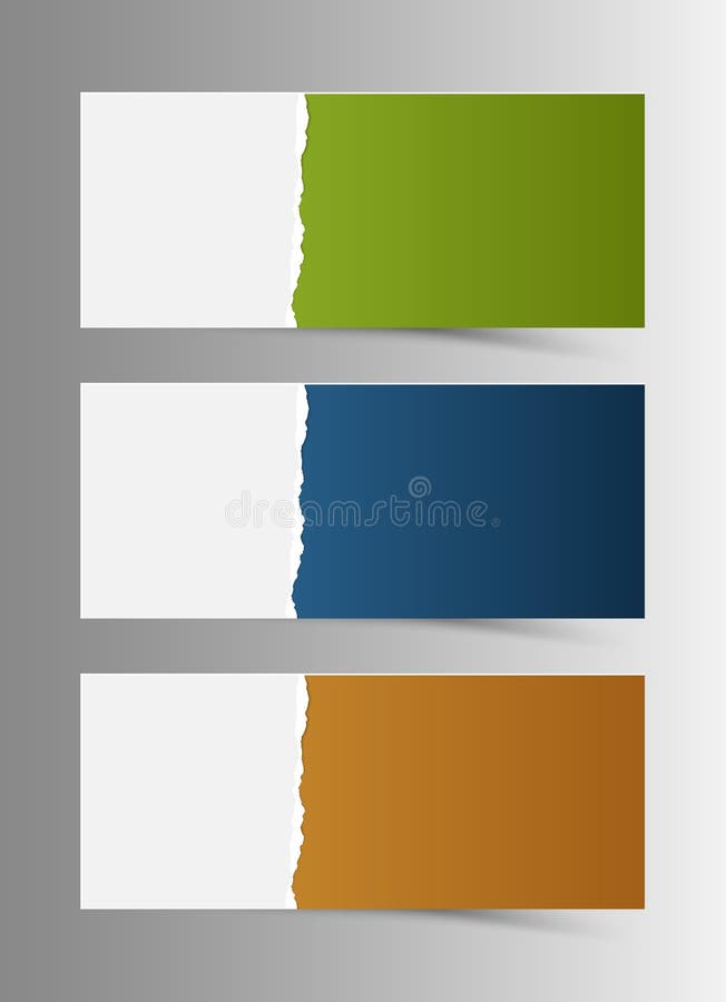 Torn paper banners stock vector. Illustration of choice - 74371442