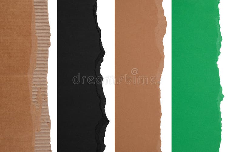 Torn paper borders stock image. Image of recycling, black - 16048751