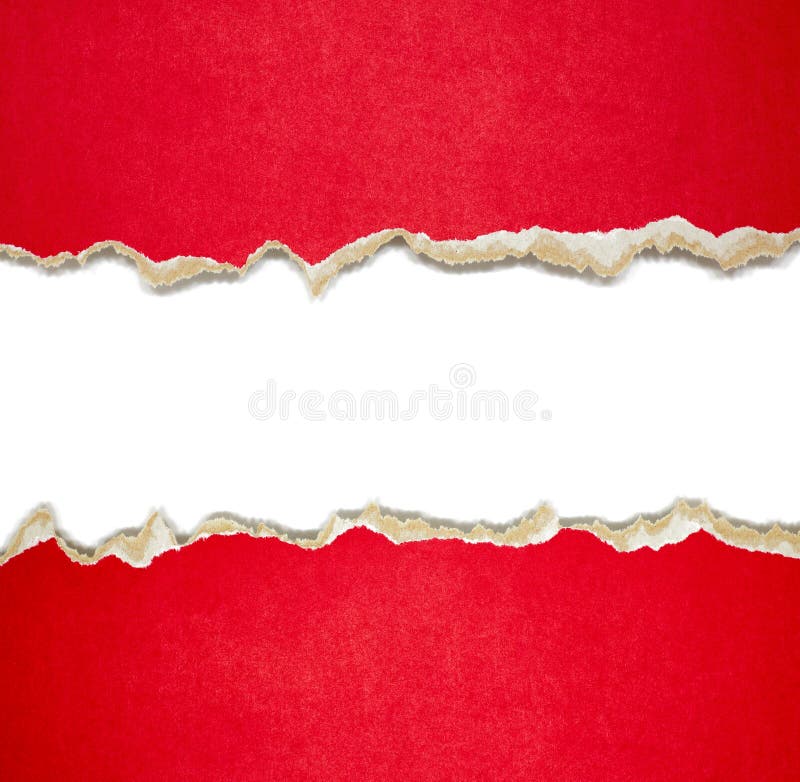 Torn Paper Borders On White Stock Image - Image of cardboard, frame ...