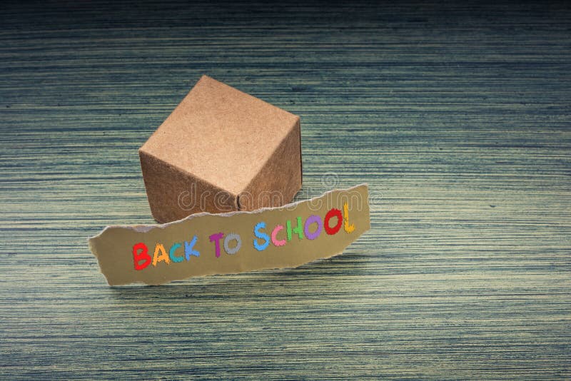 Torn Paper and a Paper Box Cube Stock Image - Image of cardboard, back ...