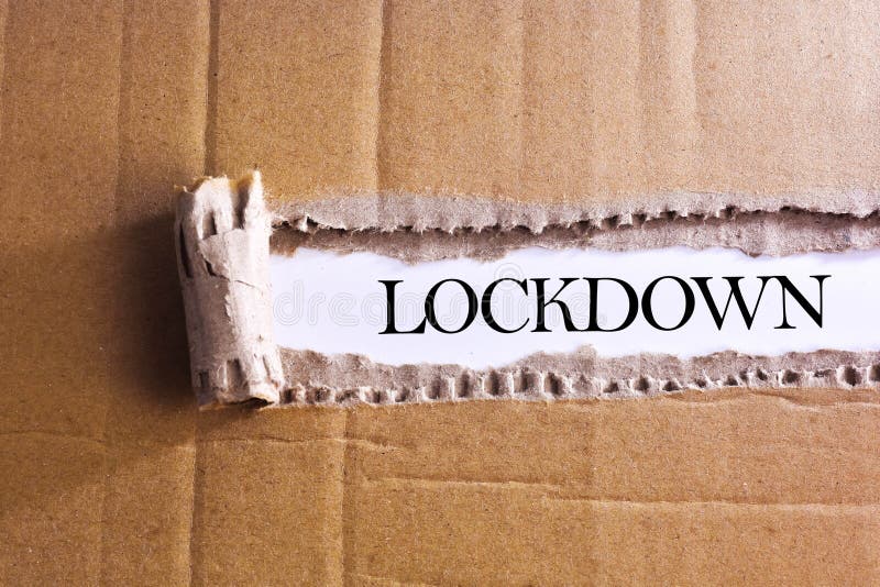 Torn Paper with Word LOCKDOWN Stock Image - Image of close, crisis ...
