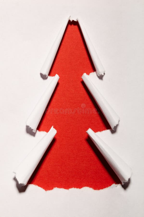 Torn paper christmas tree stock image. Image of season - 70805535