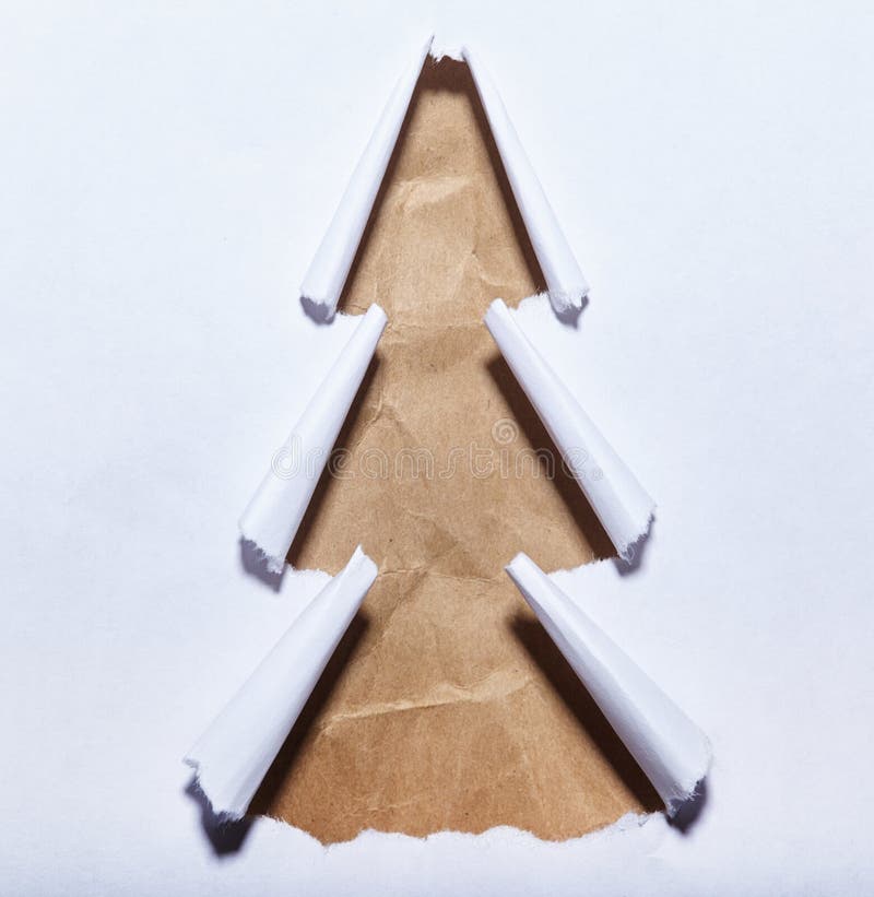 Torn paper christmas tree stock image. Image of japan - 70804159