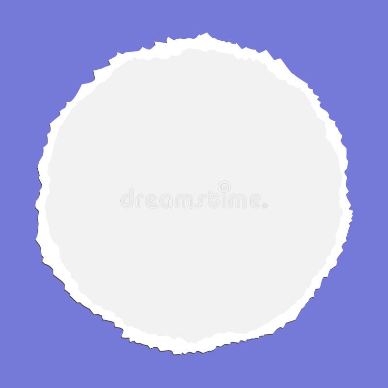 Torn Paper Circle Shape. Imitation of a Torn Paper Stock Vector ...