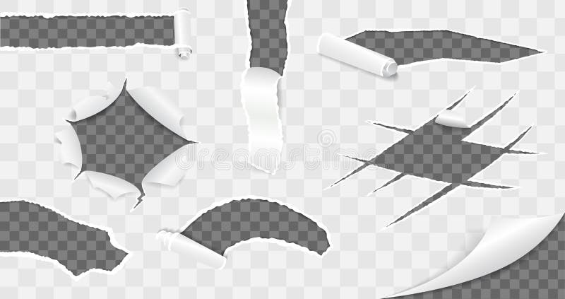 Torn Paper Collection. Vector Illustration Stock Vector - Illustration ...