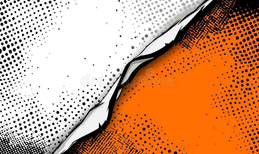 Torn Paper Comic Book Halftone Background Design Stock Illustration ...