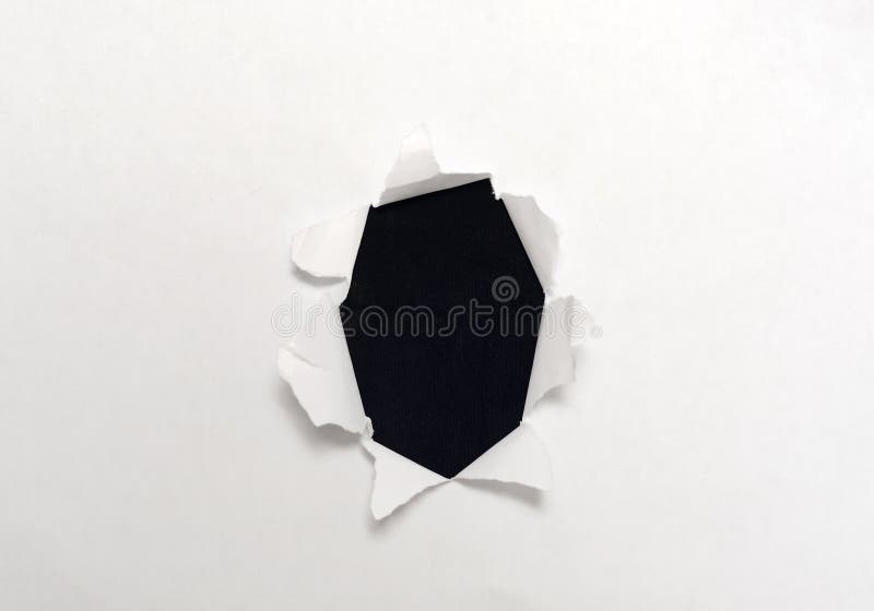 Torn Paper with Copyspace Inside Stock Image - Image of crumpled ...