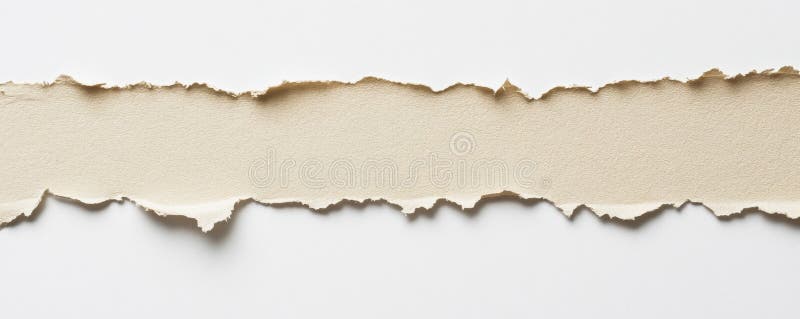 A Torn Paper Craft in Beige, Intended As a Collage Piece with a Clear ...