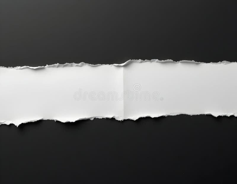 Torn Paper Edge with Black Background for Texture Overlay Design Stock ...