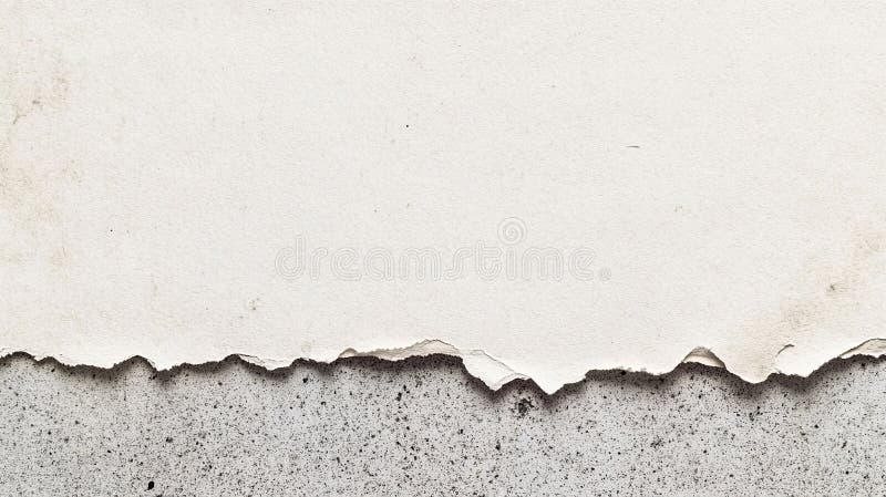 Torn Paper Edge on Concrete, Textured Background Stock Image - Image of ...