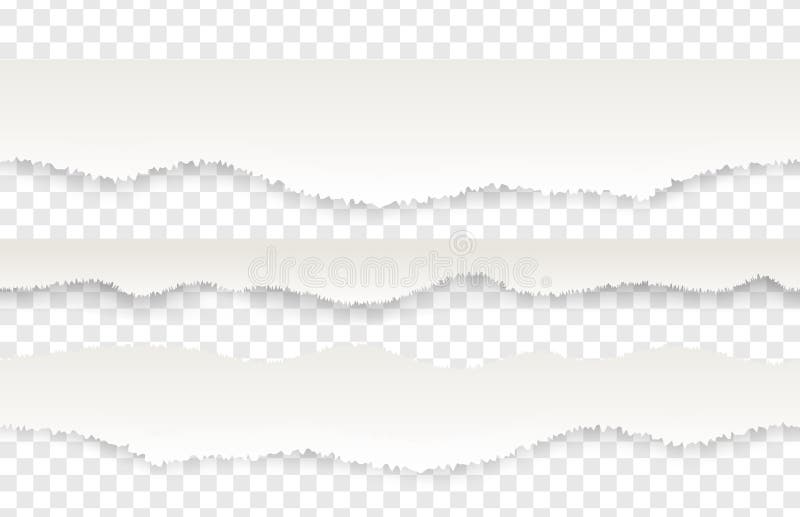 Ripped Pages Design. Torn Paper Notes Torn Edges with Tape, Vector ...