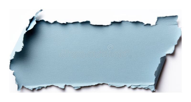 Torn Paper Edge with Shadow on Light Blue Background, Creative Design ...