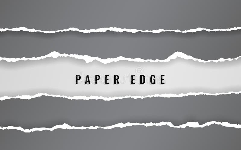 Torn Paper Edge. Torn Paper Stripes. Ripped Squared Horizontal Paper ...